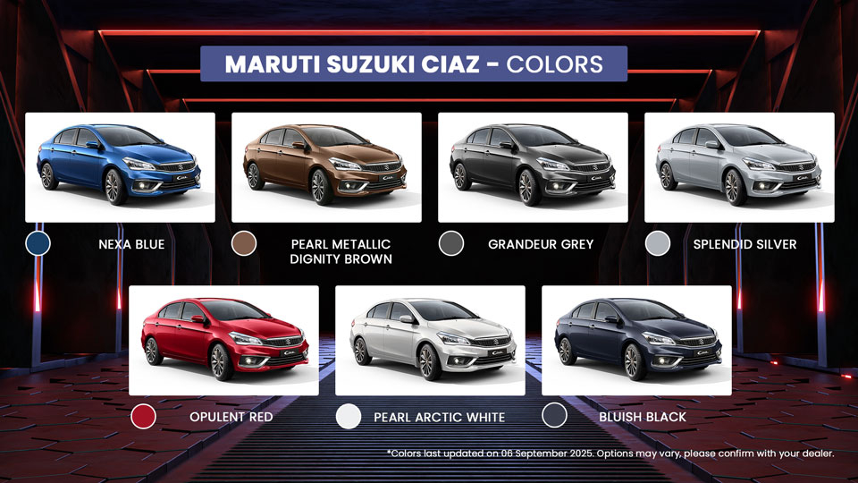 Maruti Suzuki Ciaz – Variants, Colours, Key Features, Starting Price ₹9 ...