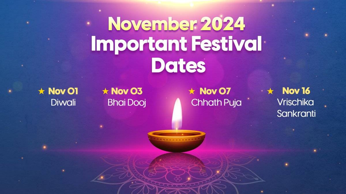 November 2024: All the Important Festivals and their Dates