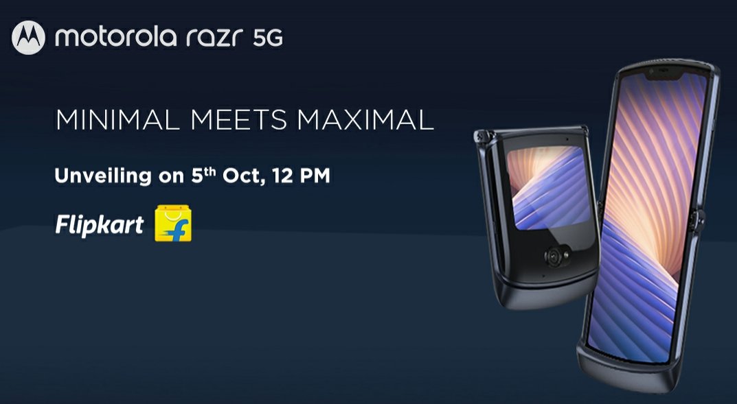 Motorola Razr 5G foldable smartphone to be unveiled in India on October 5