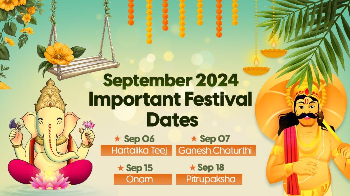 September 2024: All the Important Festivals and their Dates