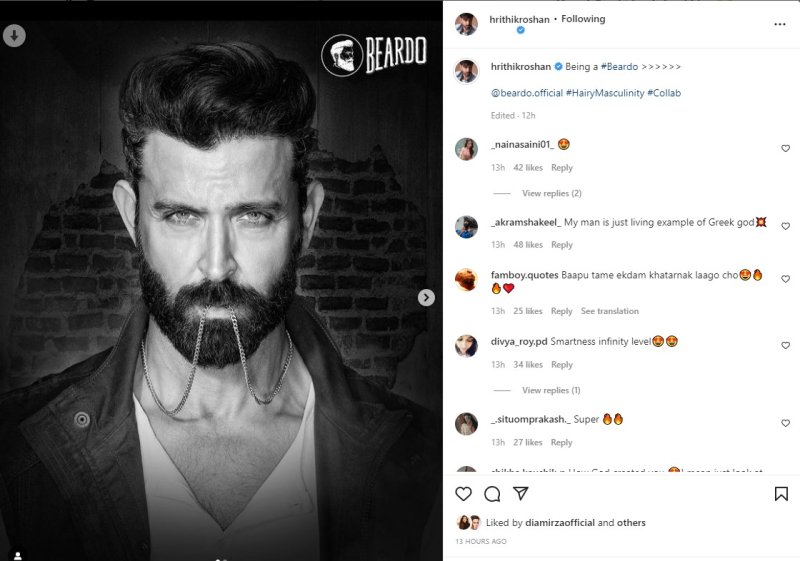 Hrithik Roshan rocks the bearded look in the latest stills