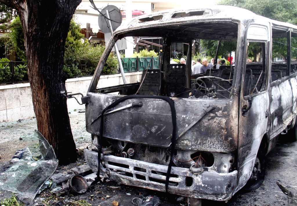 13 killed in Damascus army bus explosion