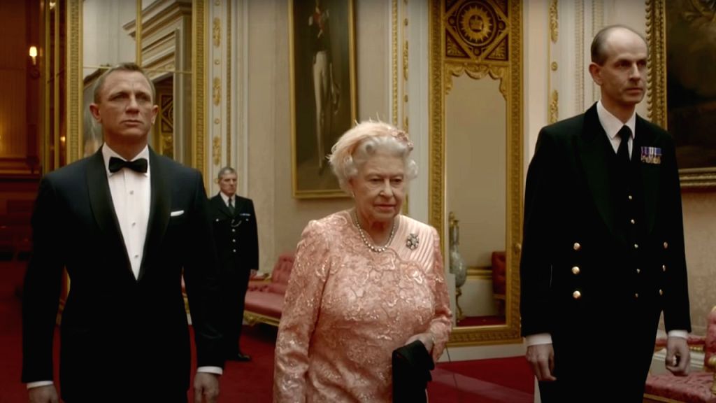 Free Photo : 2012 Olympics James Bond sketch with Queen, Daniel Craig ...