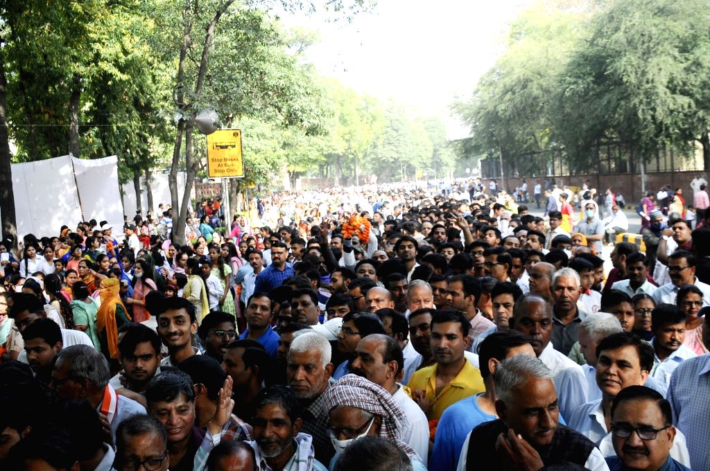A crowd during a programme organised on the 133th Birth anniversary of ...