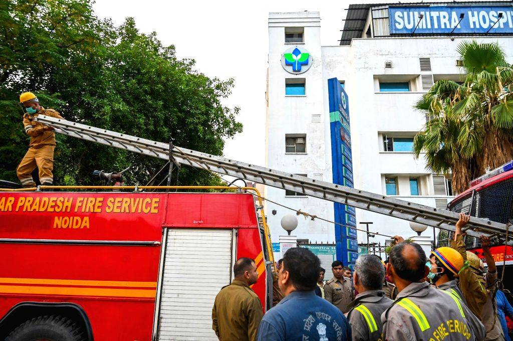 A Fire Breaks Out at Sumitra Hospital in Noida
