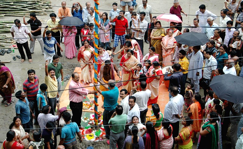 Khuti Pujo" for the upcoming festival Durga Puja