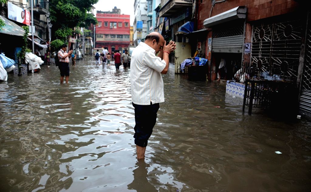 Heavy rains leave city streets waterlogged
