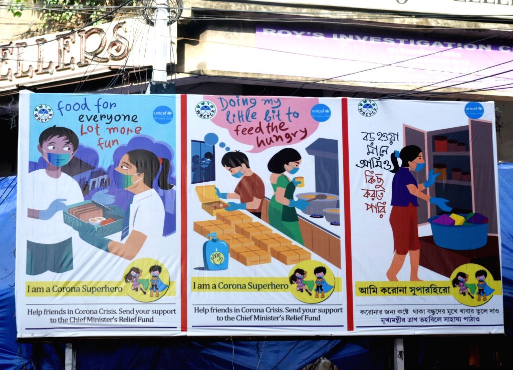 New billboard at Gariahat Road urges people to help each other during ...