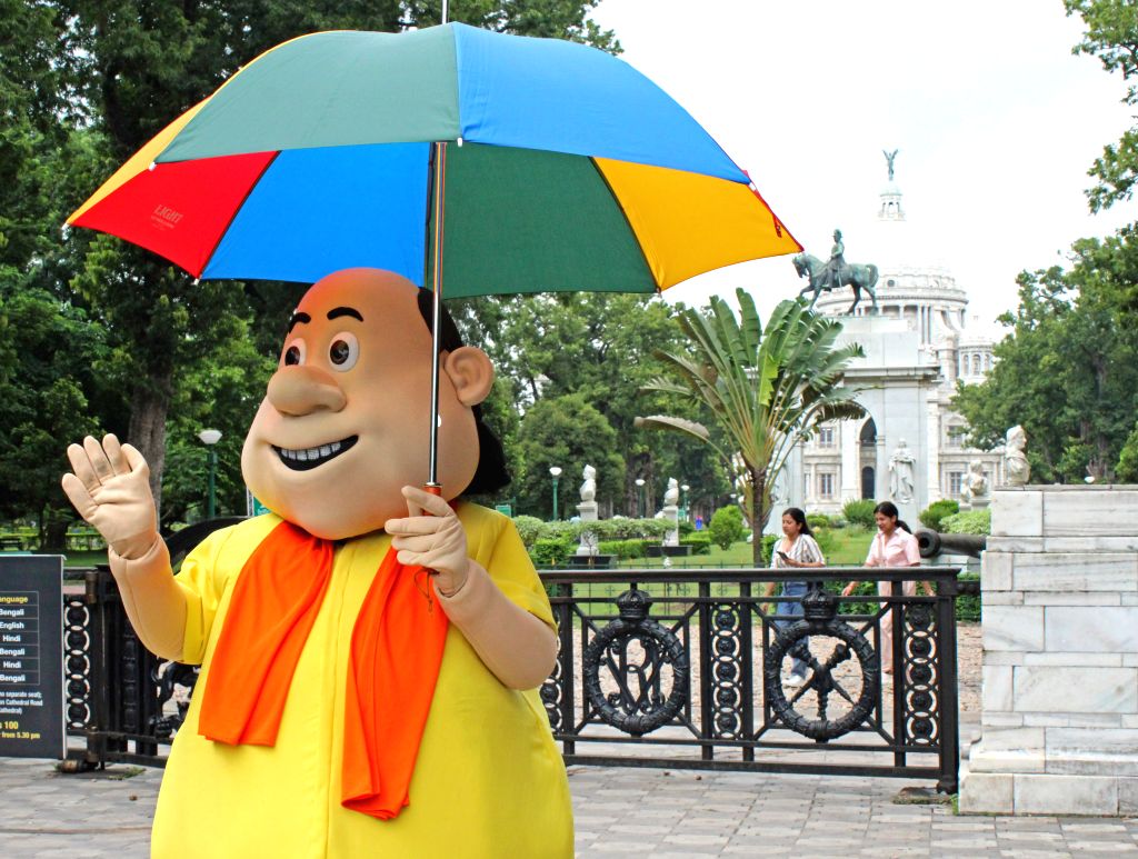 A person dresses as the comic character 'Gopal Bhar