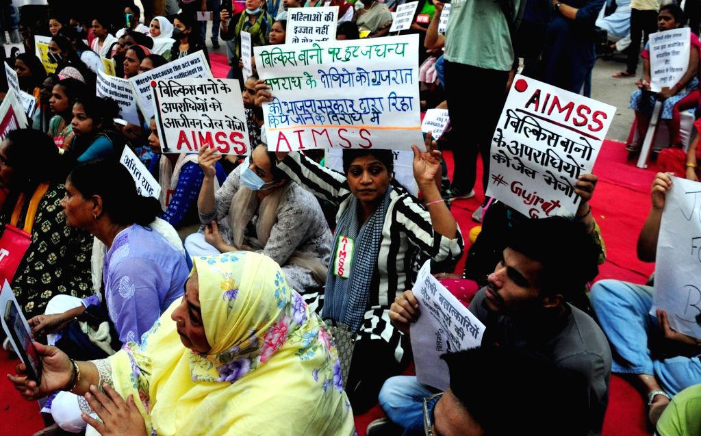 New Delhi : A protest against remission of the sentence given to the ...