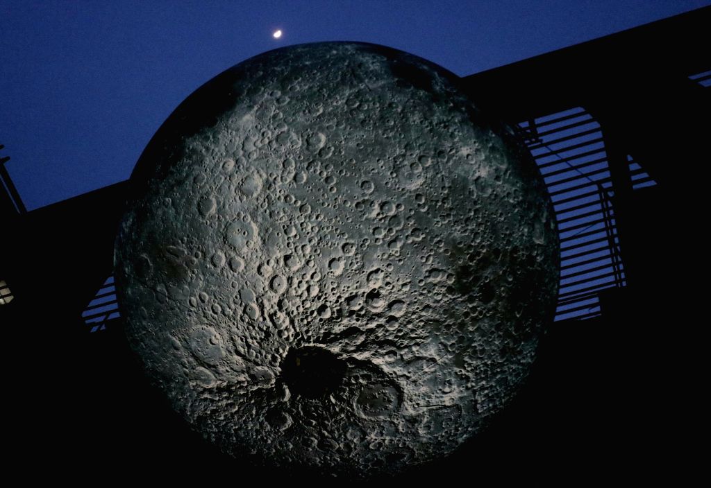 23-feet wide replica of moon