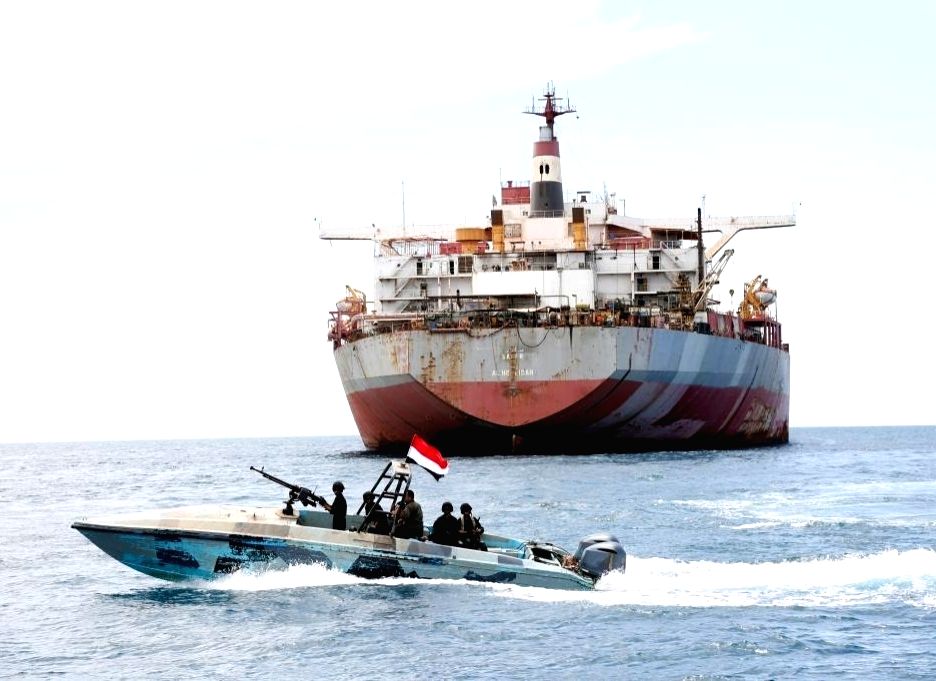 A United Nations ship, an engineering vessel called "Ndeavor," arrives ...