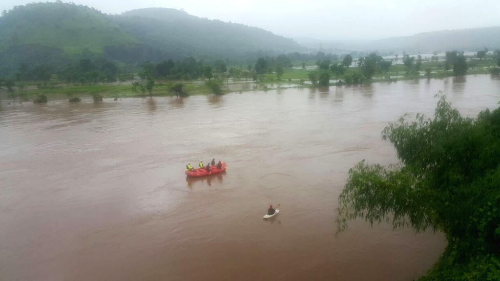Flooded Savitri river