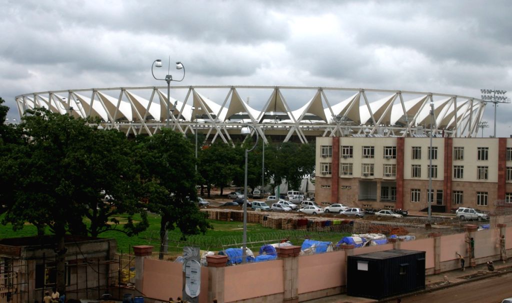 A view of remodeled and reconstructed Jawaharlal Nehru Stadium which ...