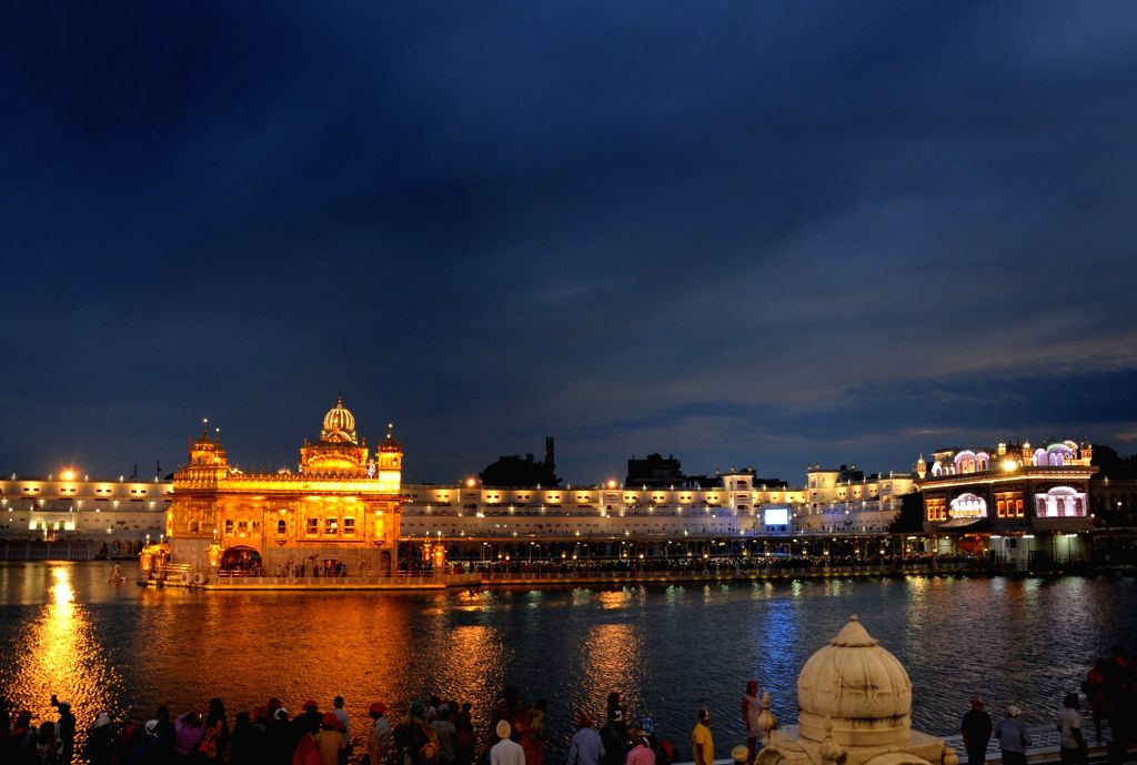 Golden Temple on a cloudy day