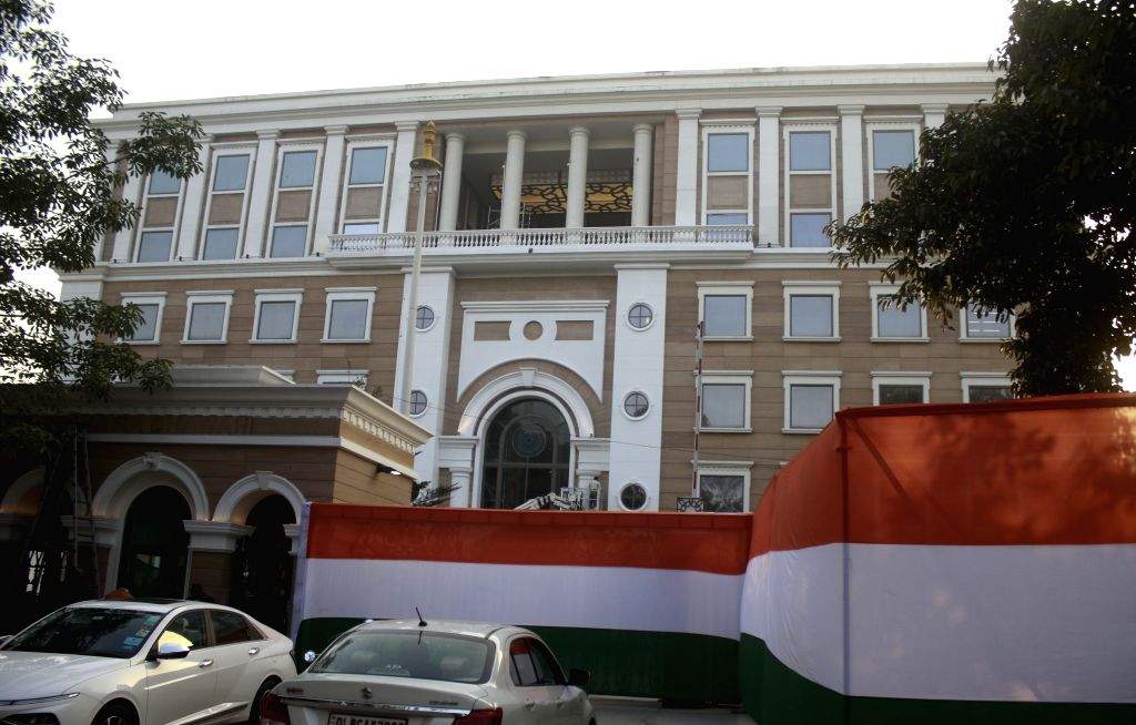 A view of the new Congress party headquarters at Deen Dayal Upadhyay Marg