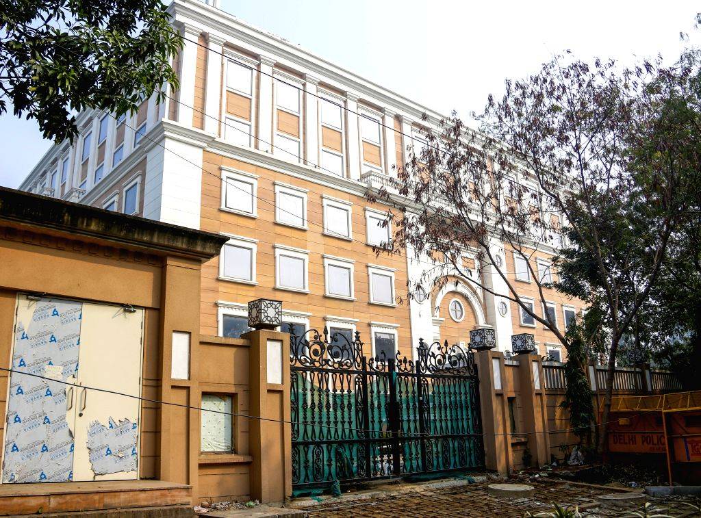 A view of the newly constructed Congress Headquarters, Indira Gandhi Bhawan