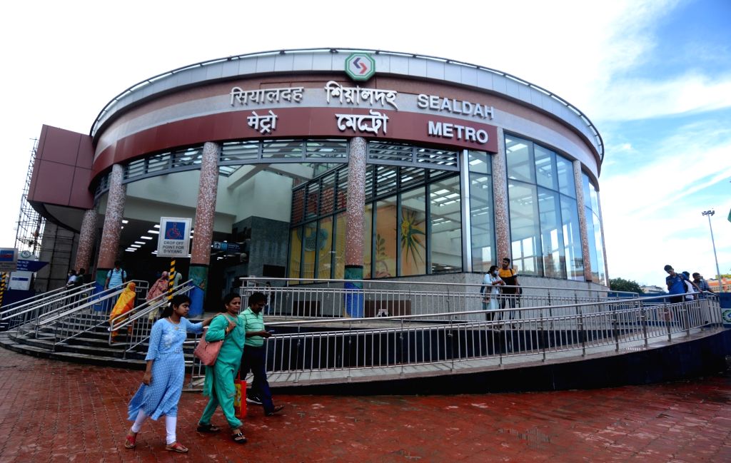 A view of the newly inaugurated Sealdah East West Metro station