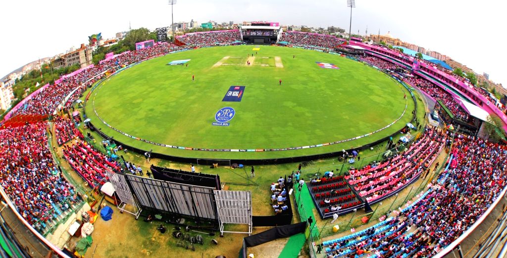 : Jaipur: A view of the Sawai Mansingh Stadium during the IPL 2023 match