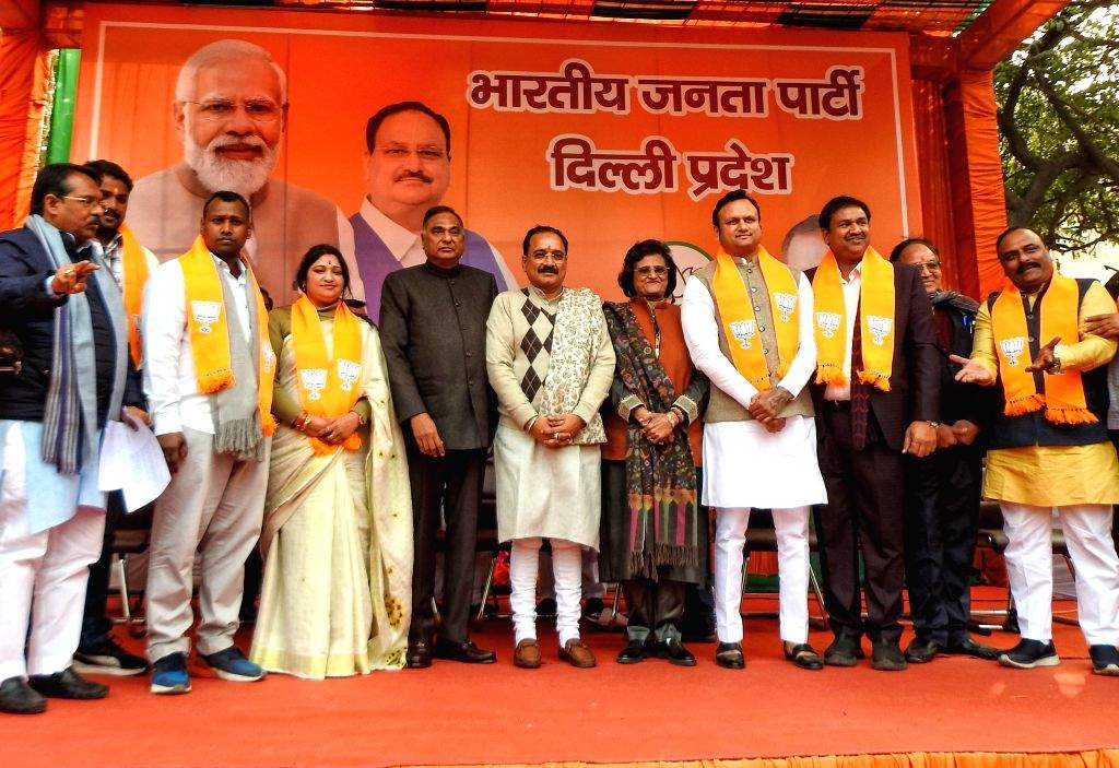 Aam Aadmi Party workers join the Delhi BJP in the presence of State ...