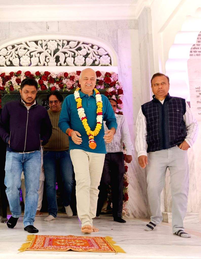 AAP leader Manish Sisodia during Sant Shiromani Ravidas Jayanti ...