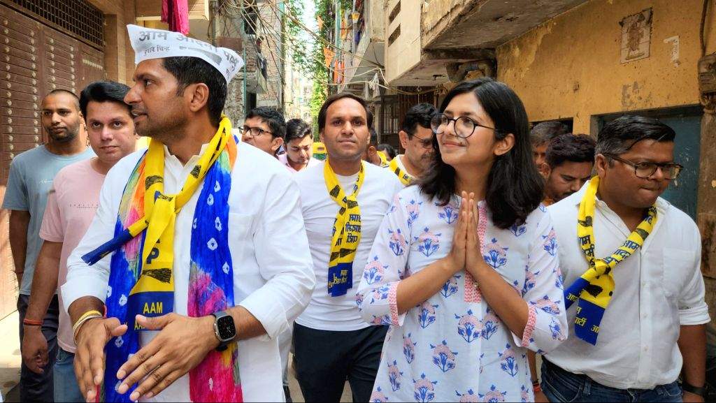 AAP leader Swati Maliwal campaigns for Lok Sabha Elections in support ...