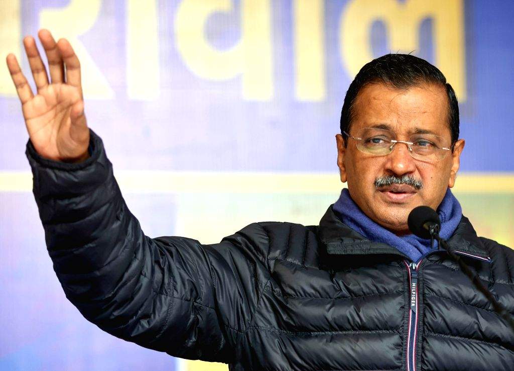 AAP National Convener Arvind Kejriwal addresses a press conference
