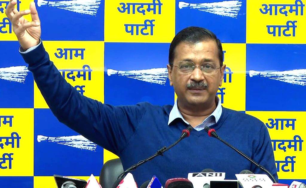 AAP National Convenor & CM Arvind Kejriwal addresses an press conference