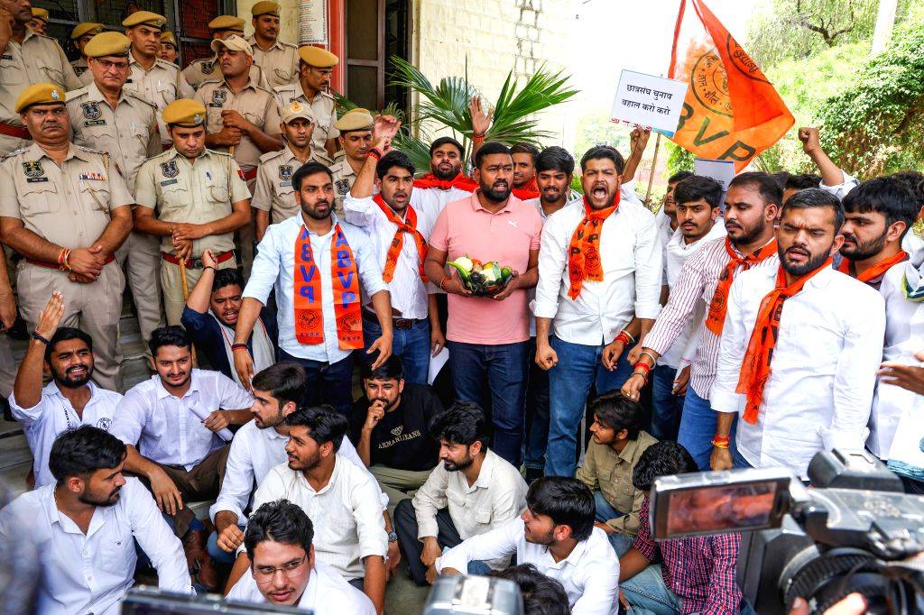 ABVP Protest at Rajasthan University