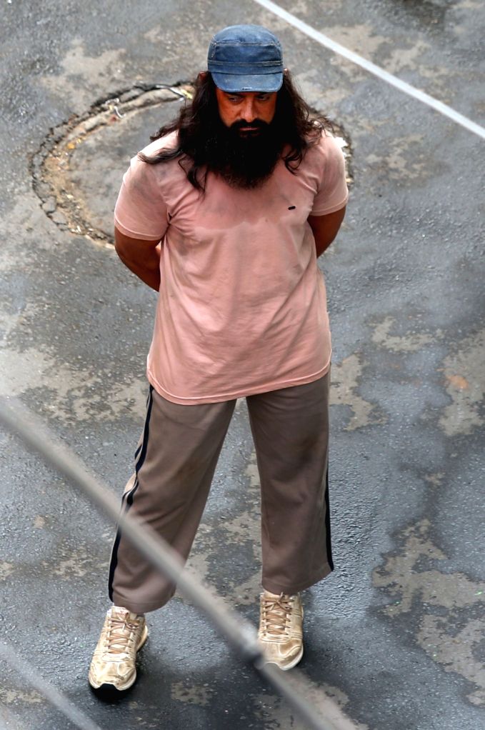 Aamir Khan shoots for his upcoming film "Lal Singh Chaddha