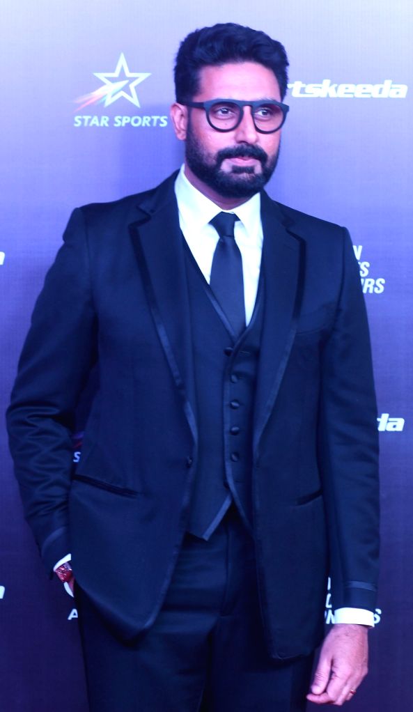 :Mumbai:Actor Abhishek Bachchan poses during Indian sports honours award.