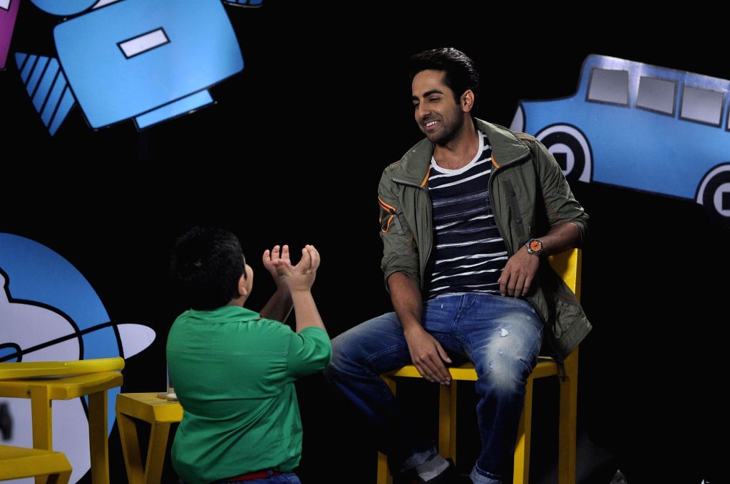 Ayushman Khurana on the set of Disneys Chat Show Captain Tiao