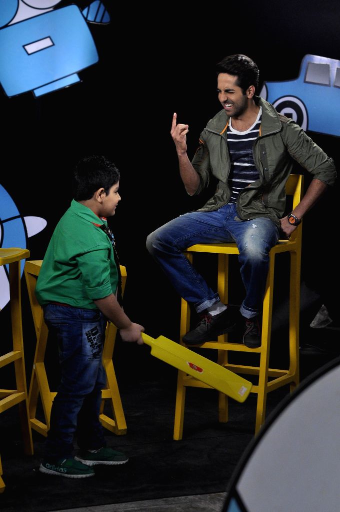 Ayushman Khurana on the set of Disneys Chat Show Captain Tiao