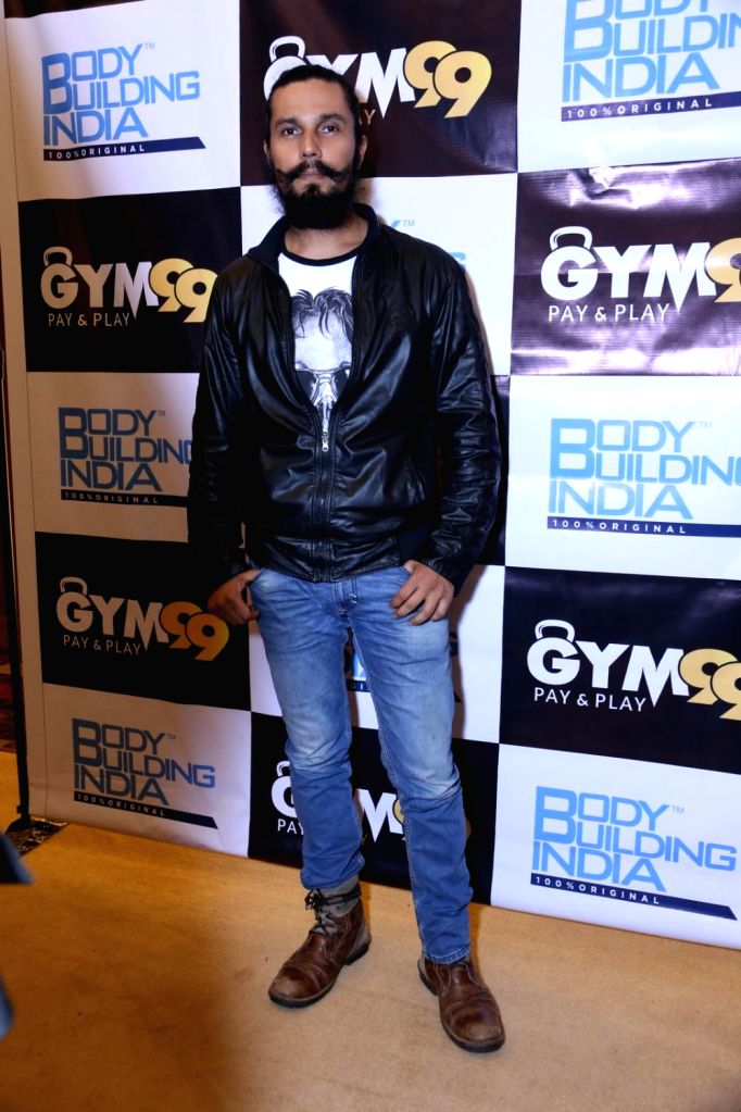 Randeep Hooda during launch of a gym