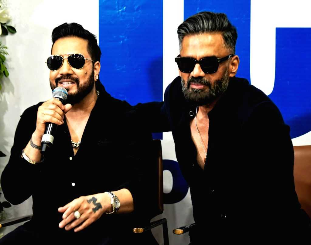 Actor Sunil Shetty and singer Mika Singh attend the inauguration of the ...