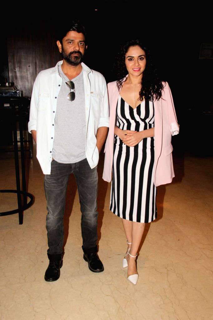 Launch of her web series "Damaged" - Amruta Khanvilkar and Amit Sial