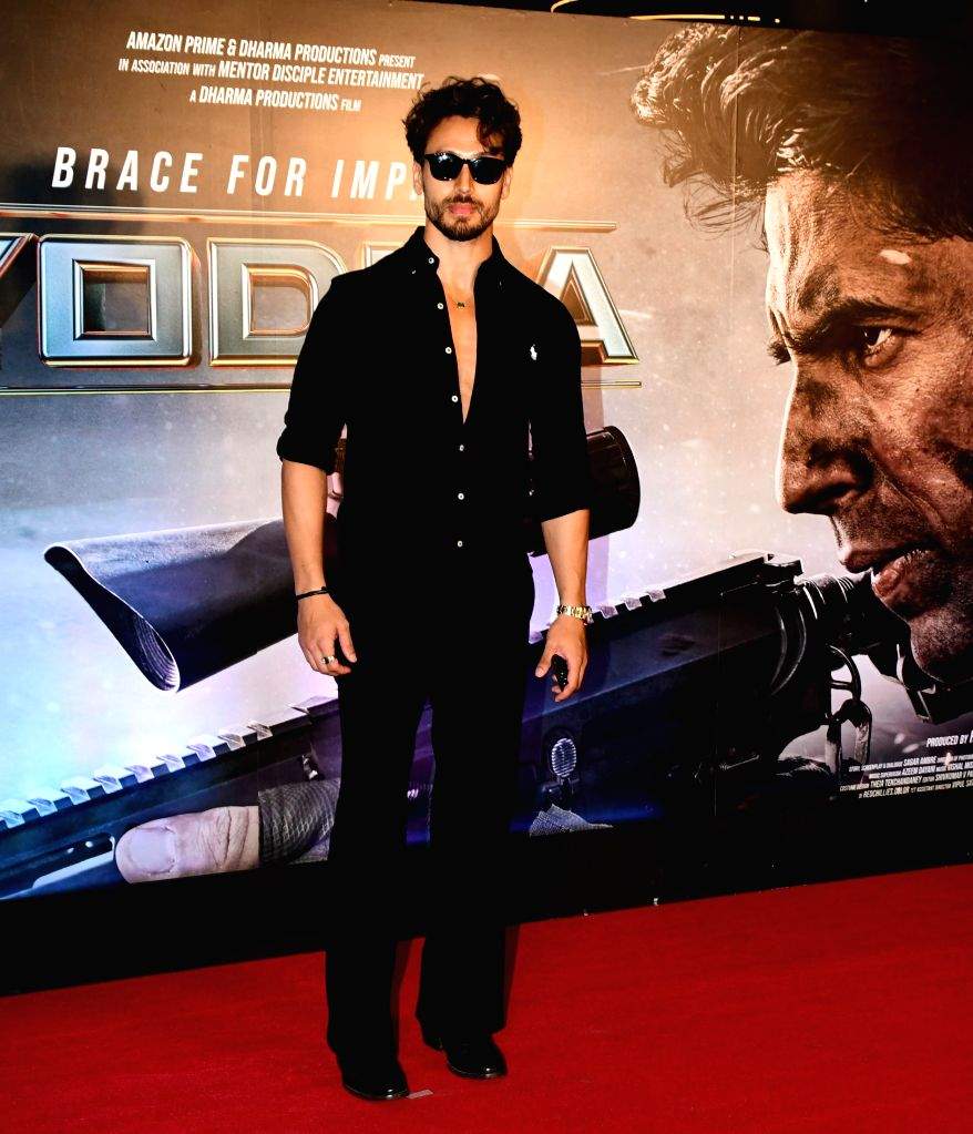 Actors at the screening Of Yodha Movie