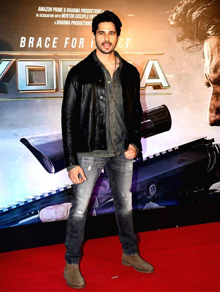 Actors at the screening Of Yodha Movie