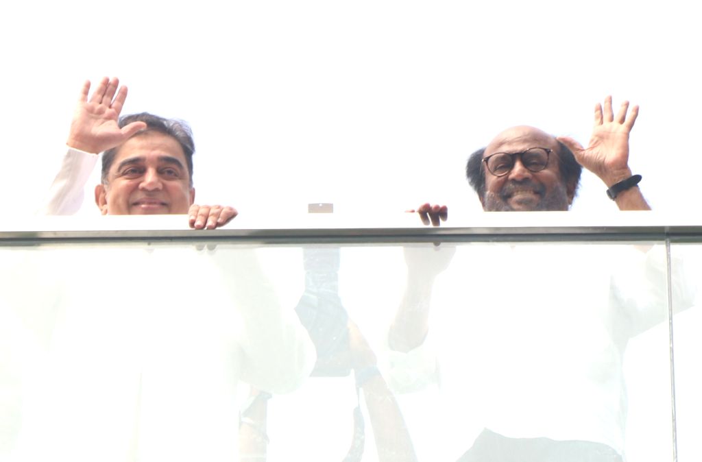 Kamal Hassan, Rajinikanth unveil the statue of K. Balachandar