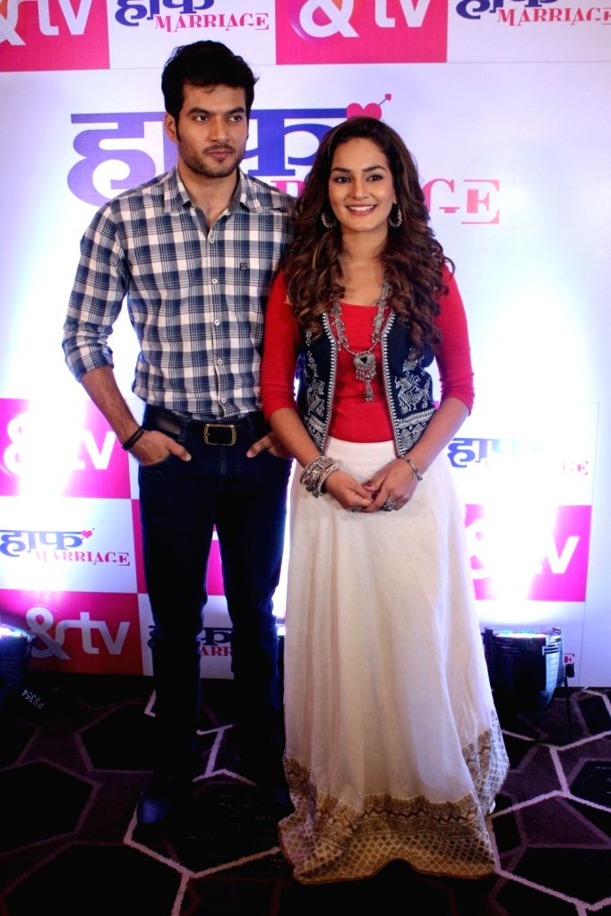 Launch of show "Half Marriage" - Tanuj Miglani and Priyanka Purohit