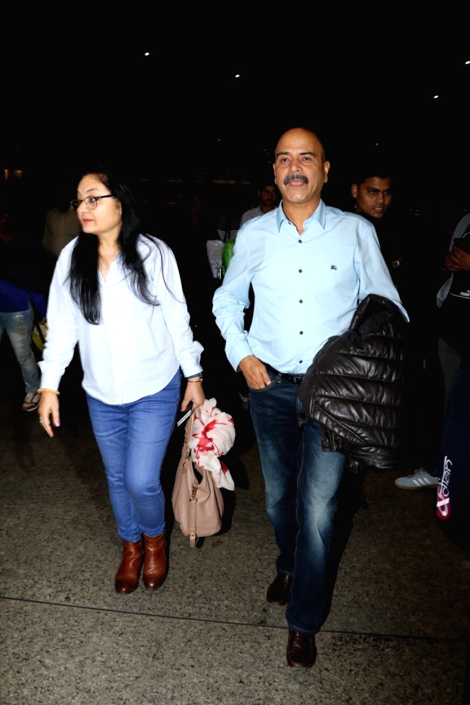 Anushka Sharma's parents Ashima Sharma and Ajay Kumar Sharma seen at ...