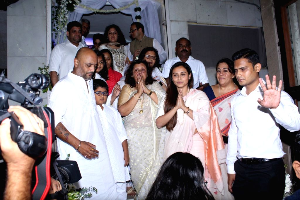 Rani Mukerji's at her father Ram Mukerji's prayer meet