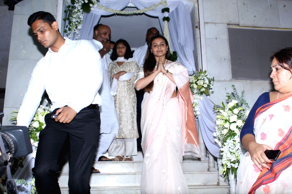 Rani Mukerji's at her father Ram Mukerji's prayer meet
