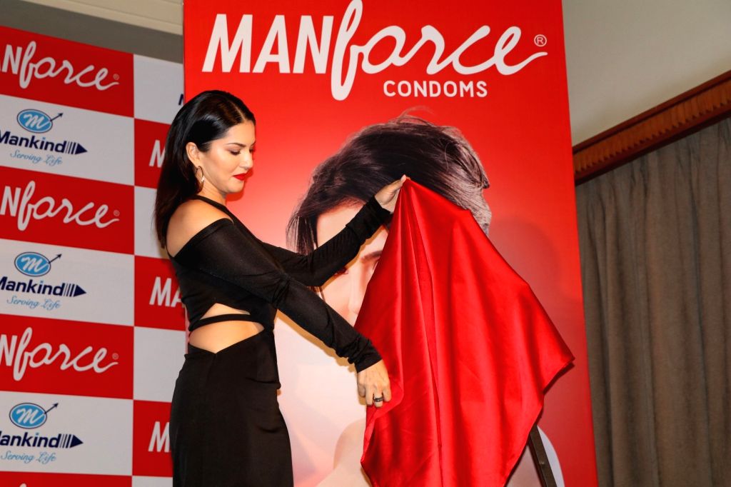 Sunny Leone during the launch of Manforce special calendar