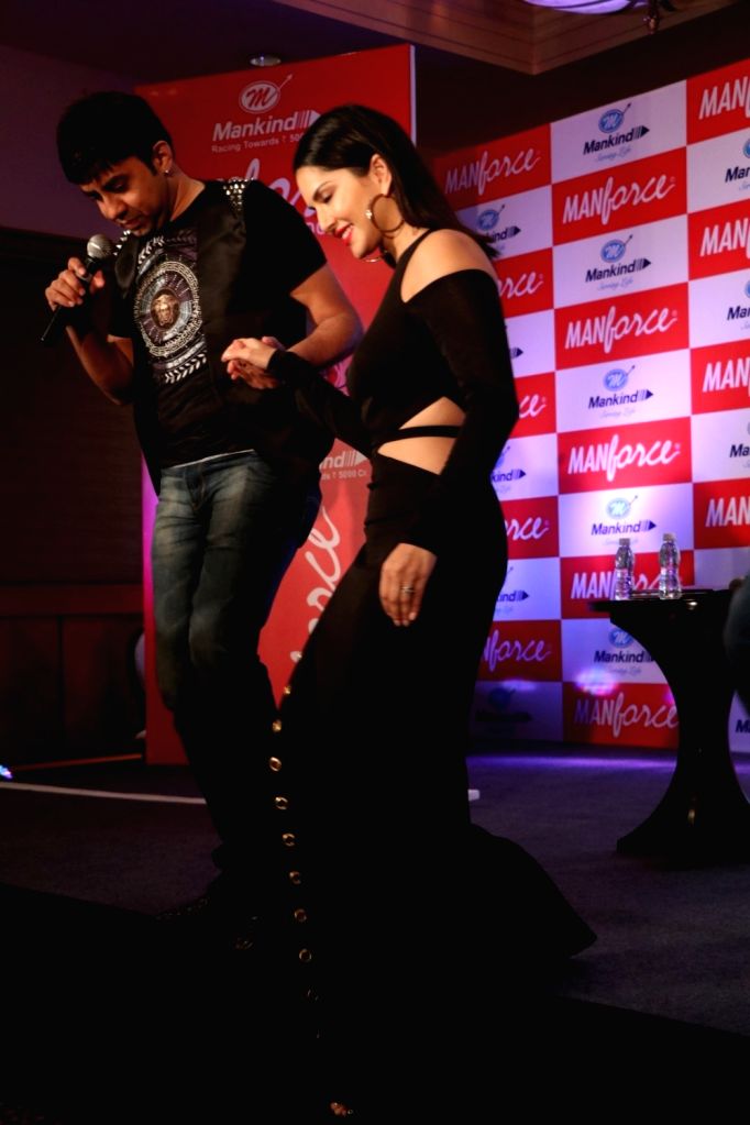 Sunny Leone during the launch of Manforce special calendar