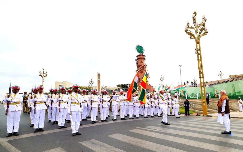 Addis Ababa: PM Modi at Adwa Victory Monument