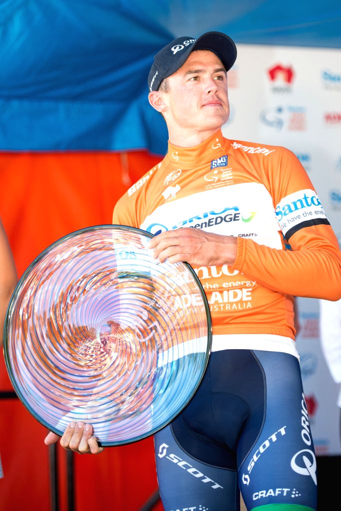 Orica-GreenEDGE's Simon Gerrans of Australia celebrates