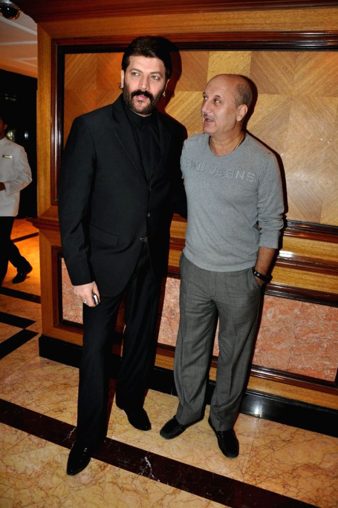 Siddharth, Aditya Pancholi, and Anupam Kher at Striker Music Launch.
