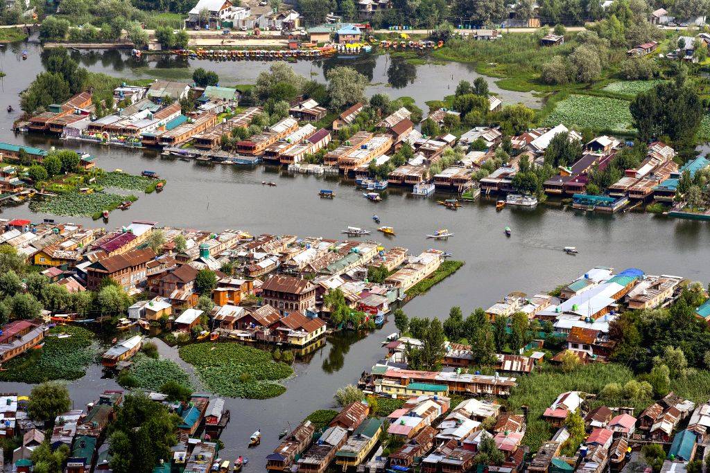 Aerial View of Dal Lake in Srinagar