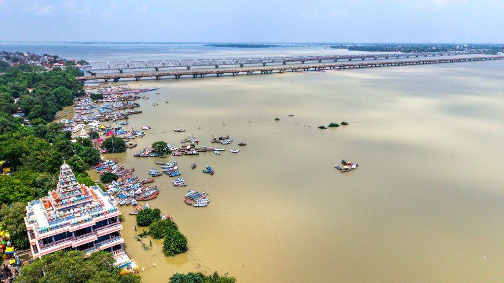 Aerial View of Prayagraj Floods